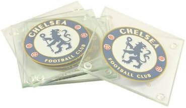 Chelsea Set Of 4 Square Glass Coasters Gift Boxed Officially Licensed ...
