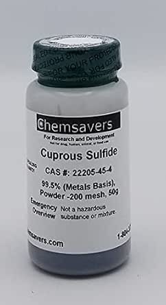 Amazon.com: Cuprous Sulfide, 99.5% (Metals Basis), Powder -200 mesh ...