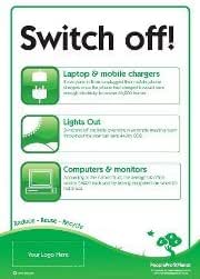 Abeceder Switch Off environmental awareness poster : Amazon.co.uk: Home ...