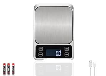 Amazon.com: 11lb/5kg USB Rechargeable Food Digital Kitchen Scale ...