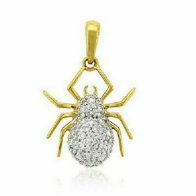 Amazon.com: Sterling Silver Spider Diamond Pendant, Gothic Viking ...