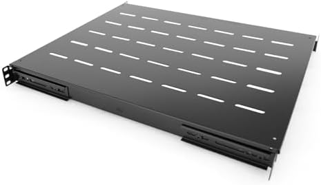 Amazon.com: NavePoint Universal 1U Rack Mount 4-Post Shelf Rail for ...