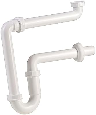 kör4u Raumsparsiphon 1 1/4 Zoll x 32mm, weiß, mit Geruchsverschluss ...