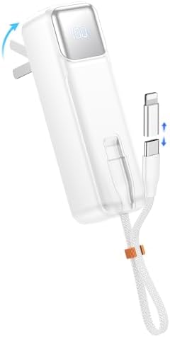 Amazon.com: Small Portable Charger with Foldable Wall Plug 5000mAh,22 ...