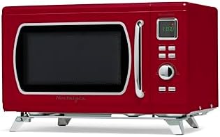 Amazon.com: Nostalgia Mid-Century Retro Countertop Microwave Oven ...