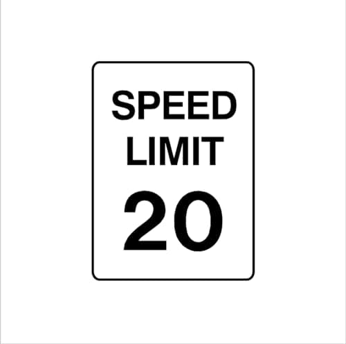 BAS Prime Solutions Reflective PVC waterproof Sticker |Speed Limit 20 ...