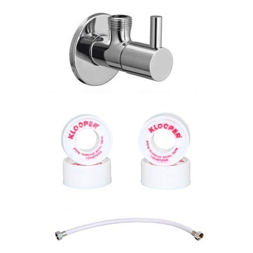 SHRUTI Brass Angle Cock/Angle Valve/Stop Cock with(SS) Wall Flange ...