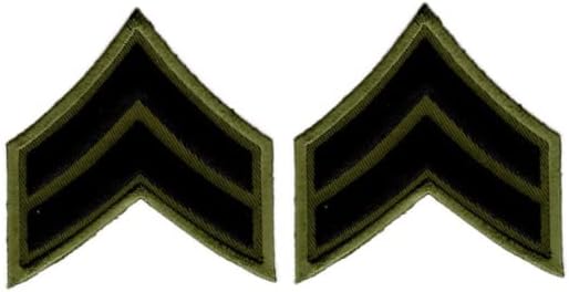 Amazon.com: Uniform Patches - Chevron Patches Black on OD Green Backing ...