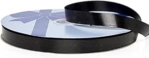 Amazon.com: 3/4" X 250 Yds Satin Polyethylene Ribbon - Black - Roll 1 ...