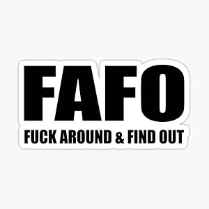 Amazon.com: STICKY DUDE | FCK Around and find Out Sticker Funny Vinyl ...