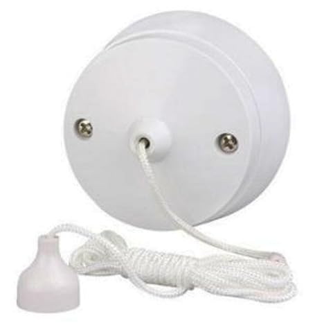 U-Trade Standard Round Ceiling Pull Cord Light Switch 2 Way 6 Amp ...