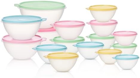 Amazon.com: Tupperware Heritage Wonderlier 32 Piece Food Storage Bowl ...