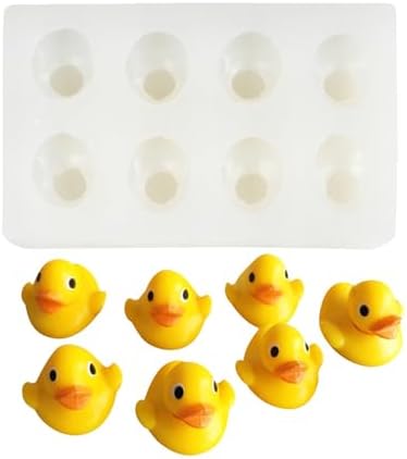 Amazon.com: Xidmold 8-Cavity Mini Duck Fondant Mold Chocolate Candy ...