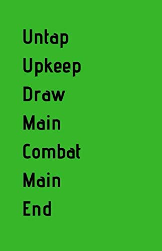 Amazon.com: MTG Turn Steps Notebook Green - Untap Upkeep Draw Main ...