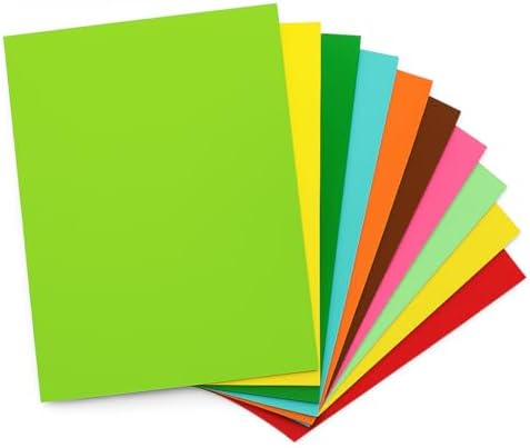 bigcolors A4 Colored Paper, Pack of 100 Sheets, 10 Colors, 80 GSM (10 ...