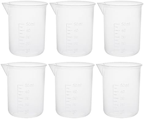 Amazon.com: 8 pcs Plastic Graduated Beakers Transparent Lab Measuring ...