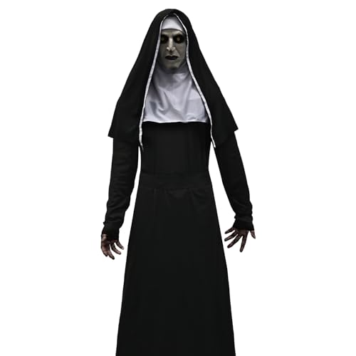Amycute Womens Nun Costume Halloween Church Religious Cosplay Fancy ...