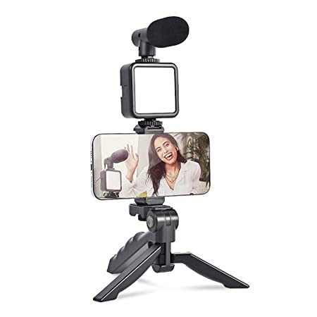 Vlogging kit 6 in 1 Combo (Shotgun Microphone, Selfie Light, Tripod ...