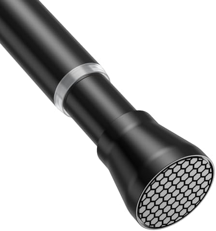 Amazon.com: Fvonzn Black Tension Curtain Rod Small Tension Rod 16-28 ...