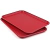 LEXININ 5 Pack 41 x 30cm Large Red Plastic Fast Food Tray, 12 x 16 Inch ...