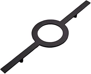 WenRan Brass Brushed Cabinet Drawer Pulls Mid Style Black Long Round ...