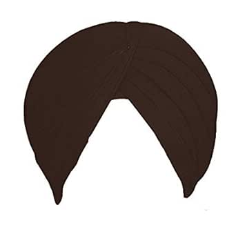 Buy Sikh Turban/Pagdi Dark Brown 5.0m (Stitched Pagg) at Amazon.in