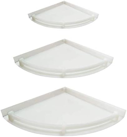 RSC Bathroom Corner Plastic Shelf Shelves for Home Decor (Set of 3 Pcs ...