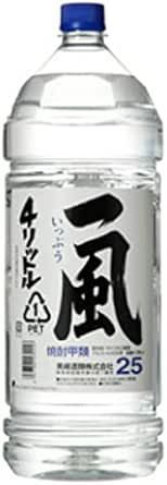 Amazon.co.jp: 甲類焼酎 一風 25度 4000ml 4L ペット 2本 焼酎 美峰酒類 : 食品・飲料・お酒