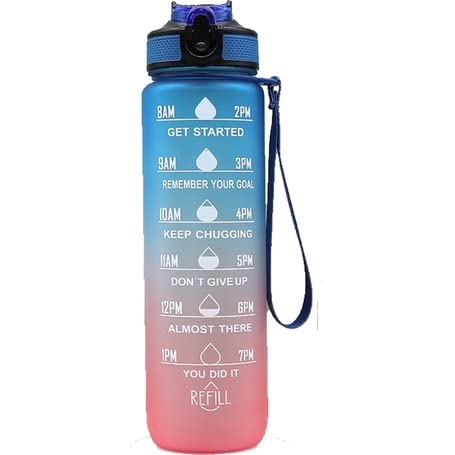 PRIVANSH® Unbreakable Water Bottle 1 L with Motivational Time Marker ...