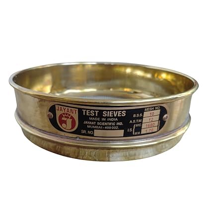 Jayant Test Sieve 200 mm Diameter BBS - 10 and ASTM - 12, 1680 micron ...