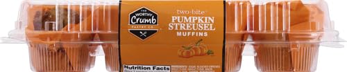 Amazon.com: Two-Bite Pumpkin Streusel Mini Muffins, 12ct : Grocery ...