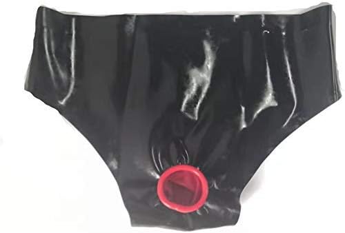Amazon | [HZHZ] メンズラテックス下着、ゴム下着、偽のアナルデザイン、黒のゲイ下着、高弾性、 | ブリーフ 通販