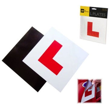 Motorcycle Car Sticker Magnetic L Plates Learner Driver Plates 17. 8X17 ...