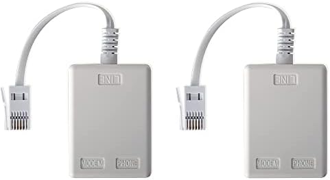 Ancable BT Plug to ADSL RJ11 Broadband internet Microfilter Splitter ...