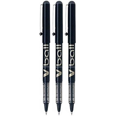 Pilot Vball 5 Liquid Ink Rollerball 0.5 mm tip (Box of 12) - Blue ...