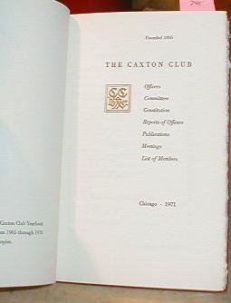 The Caxton Club 1971: The Caxton Club: Amazon.com: Books