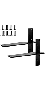 Amazon.com: 2-Pack Floating Shower Bench Brackets - 16" L x 2.5" W ...