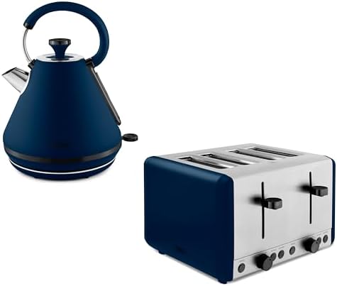 Tower Sera 1.7L 3KW Pyramid Kettle & 4 Slice Toaster Matching Set in ...