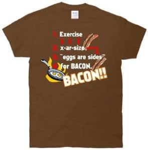Amazon.com: Exercise For Bacon T-Shirt brown XL Brown : Everything Else