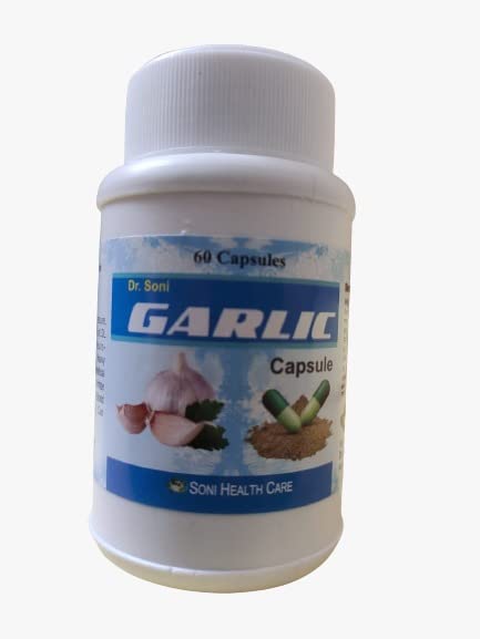 Dr. Soni Natural & Pure Garlic Capsules,Heart Health & Cholesterol ...