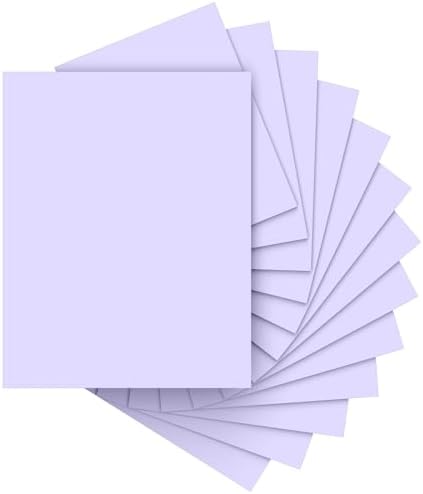 Amazon.com : 40 Sheets Purple Cardstock Paper 8.5 x 11, Light Purple ...