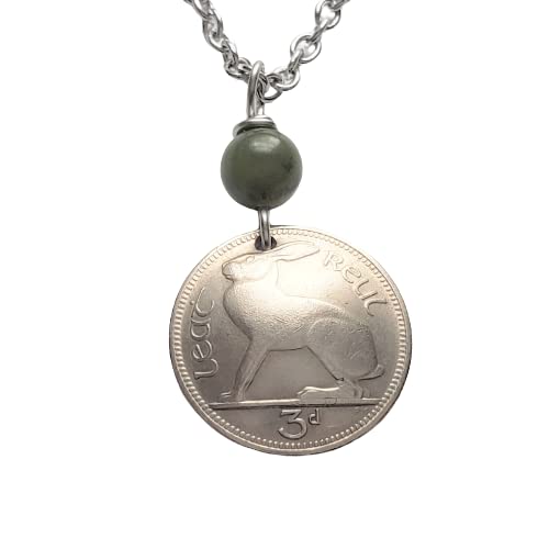 Amazon.com: CoinageArt -Irish Rabbit Coin Necklace Domed 3 Pence Coin ...