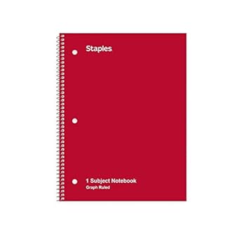 STAPLES 132710 Graph Ruled 5 X 5 Spiral Notebook 8-Inch X 10-1/2-Inch ...