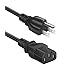 Amazon.com: Universal 3-Prong AC Power Cable for Computers, TVs ...