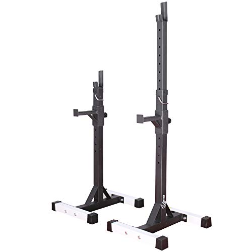 RIP X Adjustable Weight Lifting Squat Rack Stands with Spotters ...
