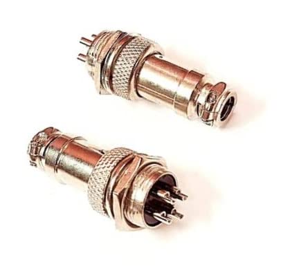 Buy ESPtronics 2 Pcs 4 Pin Aviation Plug Metal Male Female Pin ...