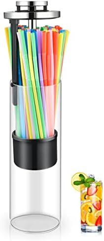 Amazon.com: YUPHOO Plastic Straw Dispenser 8 Inch Drinking Straw Holder ...