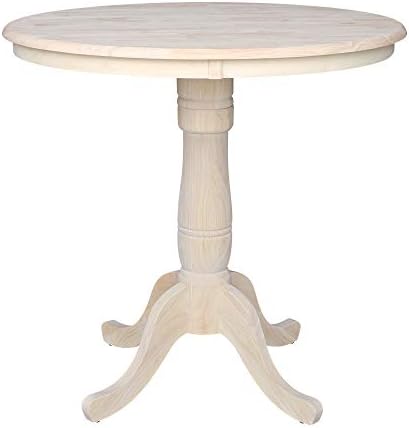 Amazon.com - International Concepts Round Top Adjustable Pedestal Table ...
