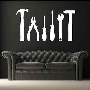 Iconic Stickers - Mans Tool Box Kit Set Hammer Pliers Wrench Wall ...