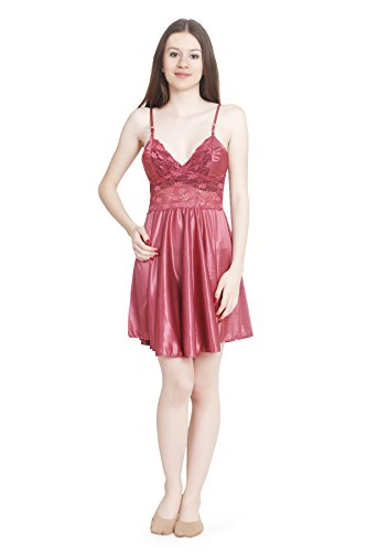 Buy Trost - Womens Satin HOT & Bold Nighty/Nightwear Combo Set for ...